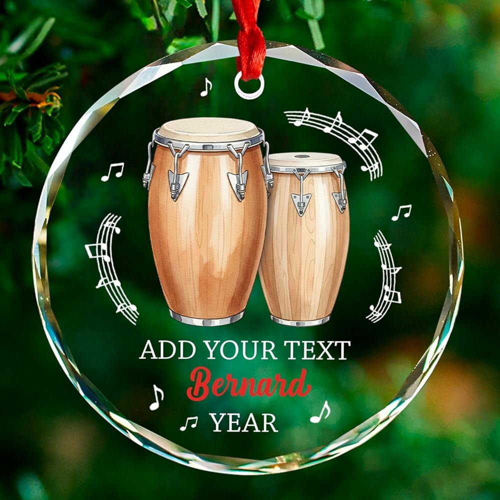 Conga Design Glass Christmas Ornament for Tree, Mother’s Day Ornament ...
