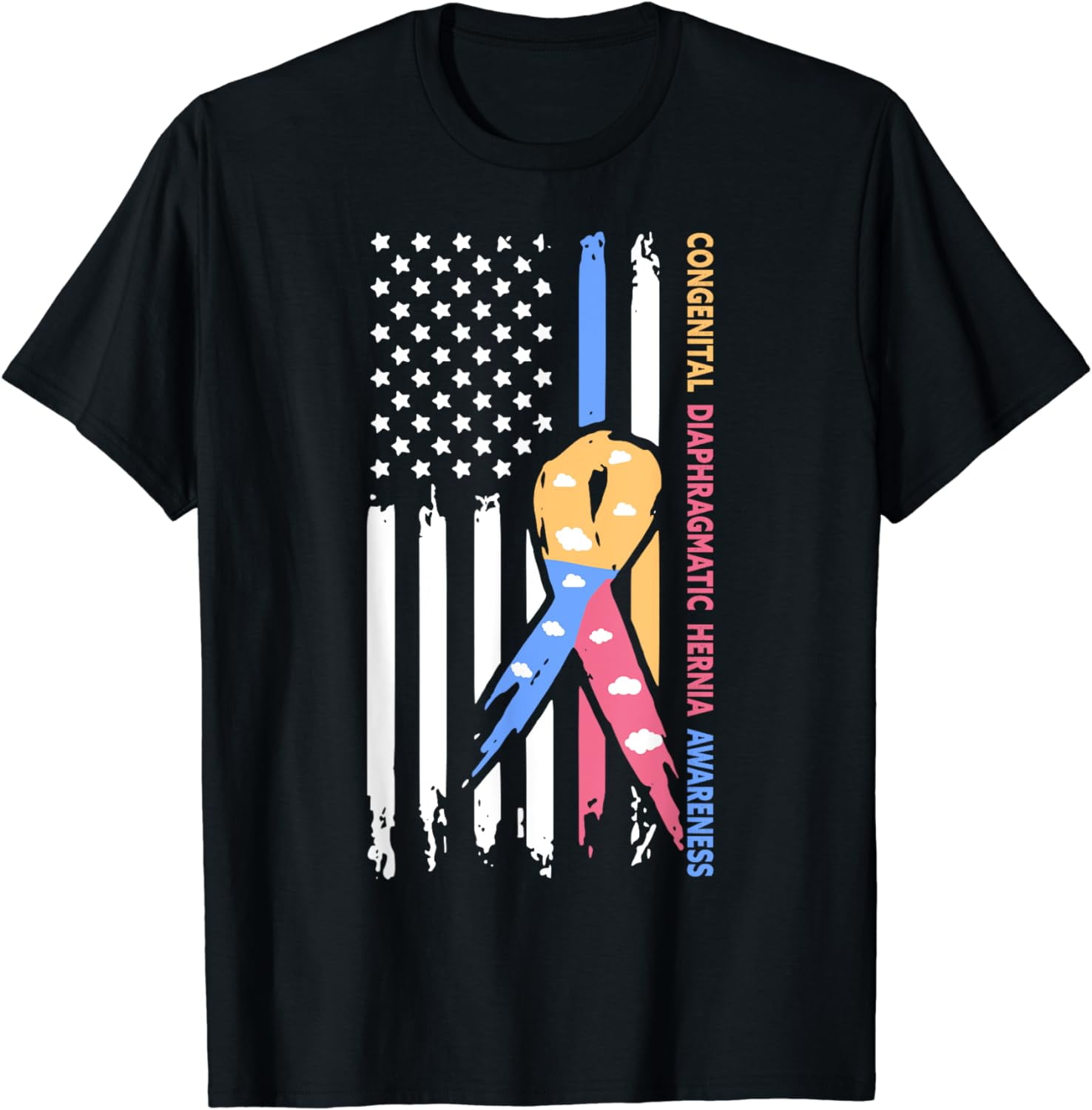 Congenital Diaphragmatic Hernia CDH Awareness American flag T-Shirt - Walmart.com