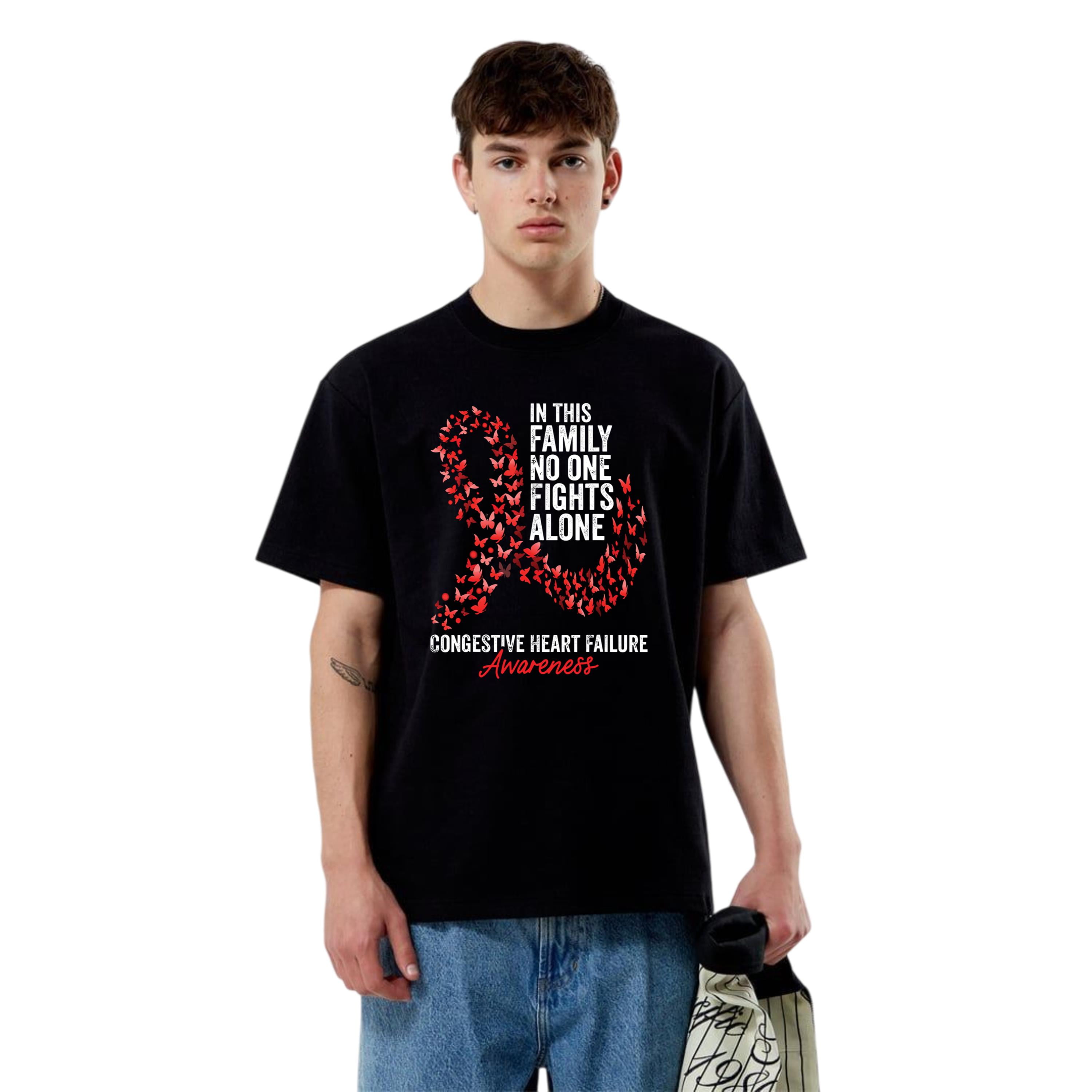 Congestive Heart Failure Awareness Month Red Ribbon Support Life T ...