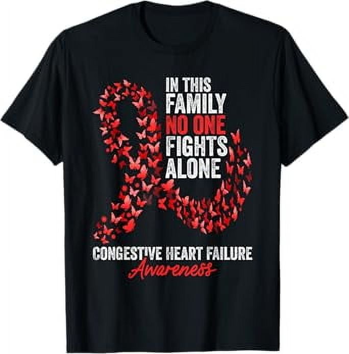 Congestive Heart Failure Awareness Month Red Ribbon T-Shirt - Walmart.com