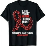 Congestive Heart Failure Awareness Month Red Ribbon T-Shirt - Walmart.com