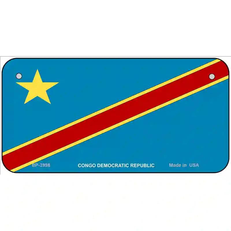 Congo Democratic Republic Flag Metal Novelty License Plate 6" x 3 ...