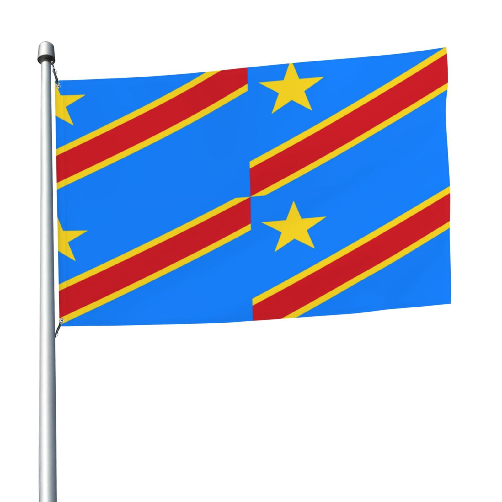 Congo Flag Flag 5x8 Ft Print Vivid Color Outdoors Indoors Light-Weight ...