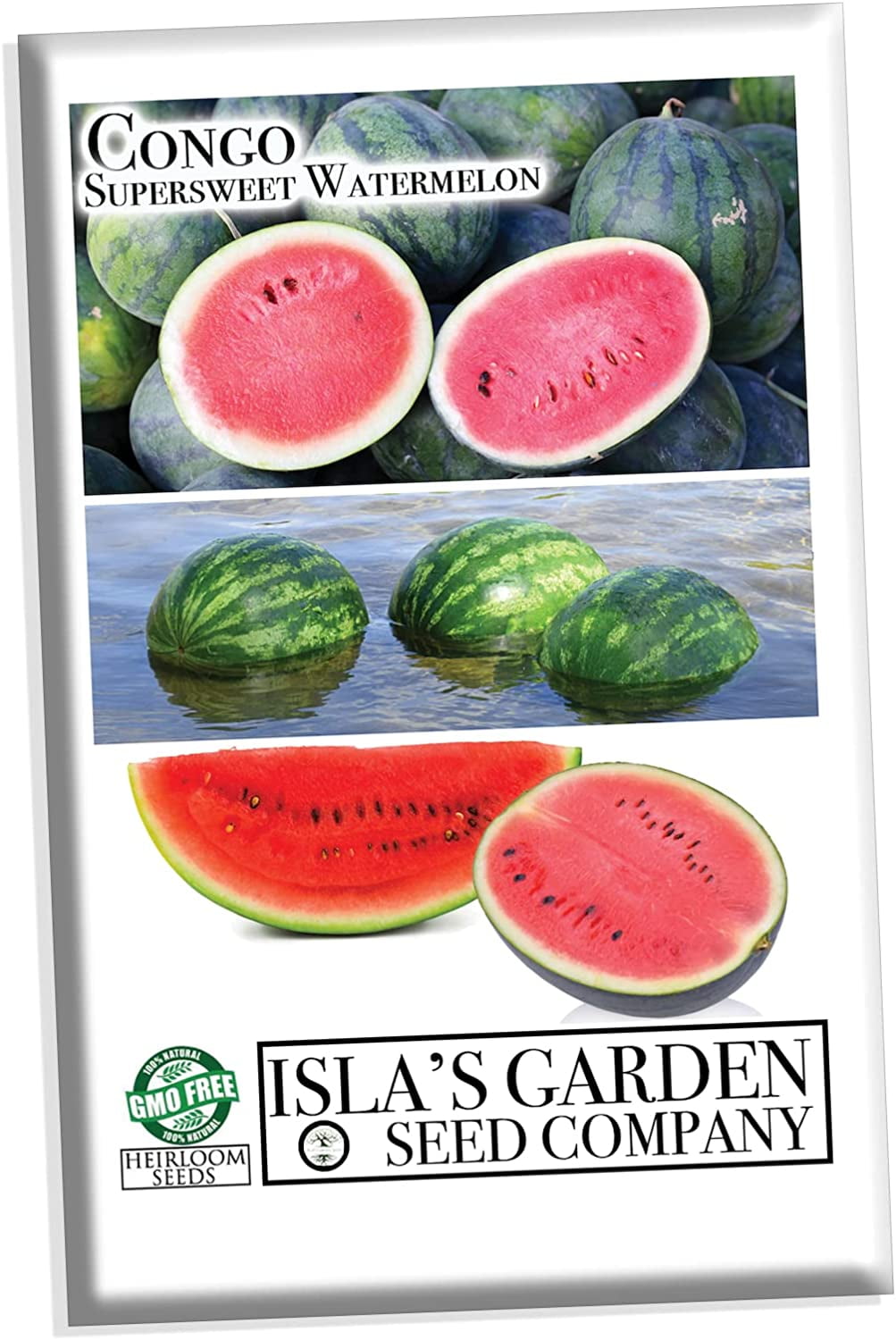 Congo (Supersweet) Watermelon Seeds for Planting, 25+ Heirloom Seeds ...