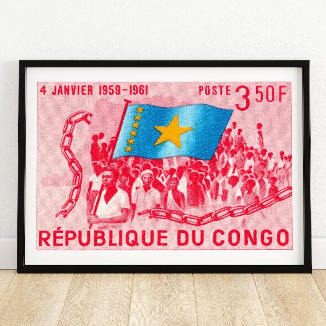 Congolese Liberation - Vintage Congo Art - Postage Stamp Print ...