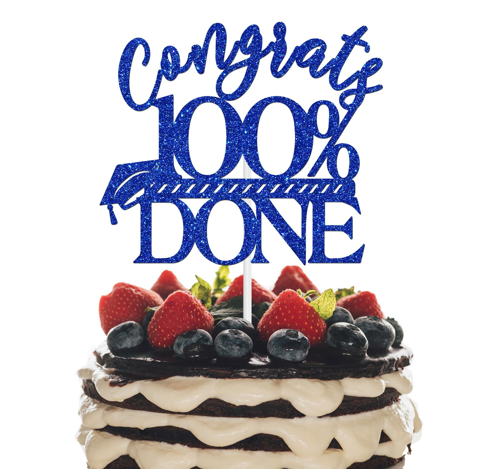 Congrats 100 Percent Done Cake Topper, 2025 Congratulations Graduate ...