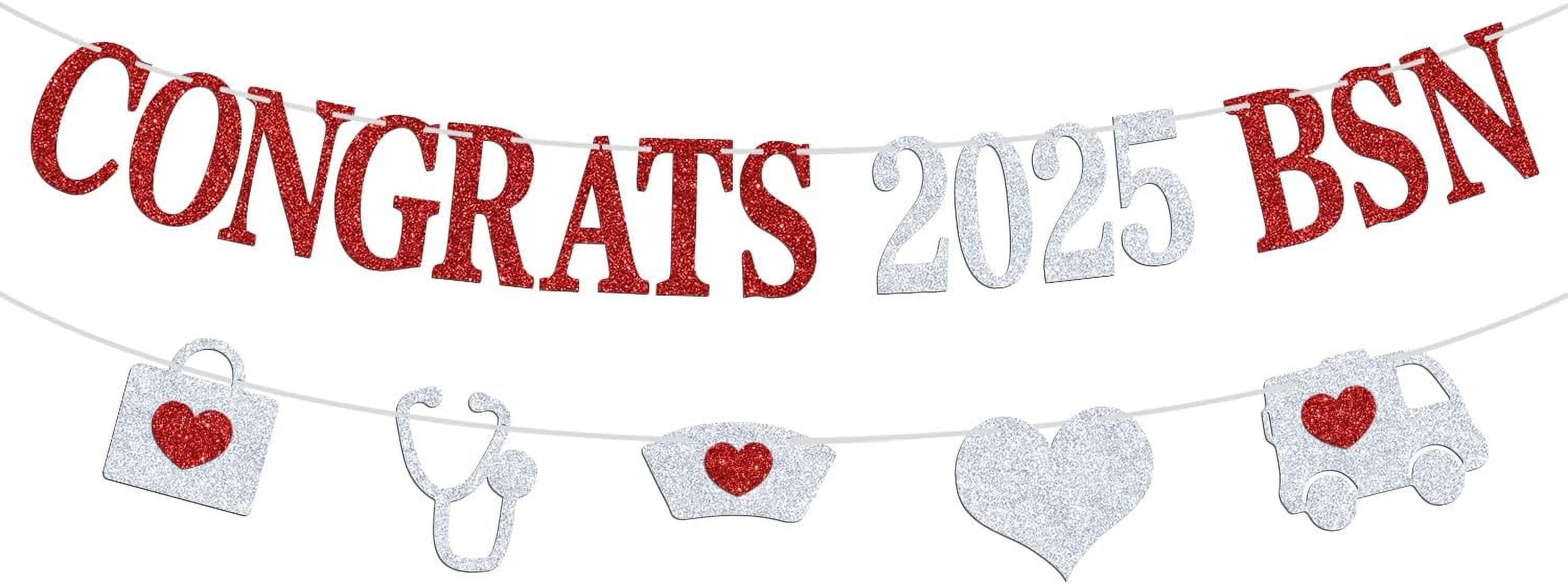 Congrats 2025 BSN Banner, Bachelor of Science Nursing, Nurse Grad Party ...
