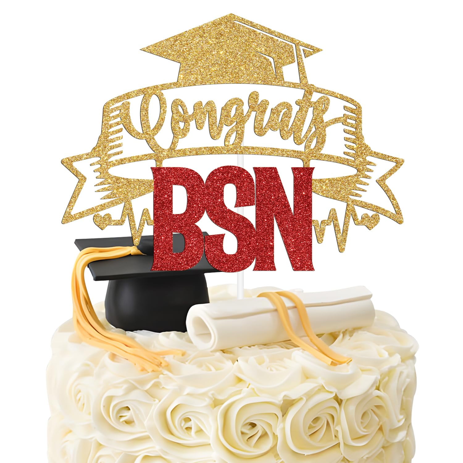 Congrats BSN Cake Topper, Nurse Graduation BSL1 Cake Decor, Congrats ...