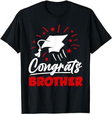 Congrats Brother Graduation Class Of 2024 Senior Graduate T-Shirt ...