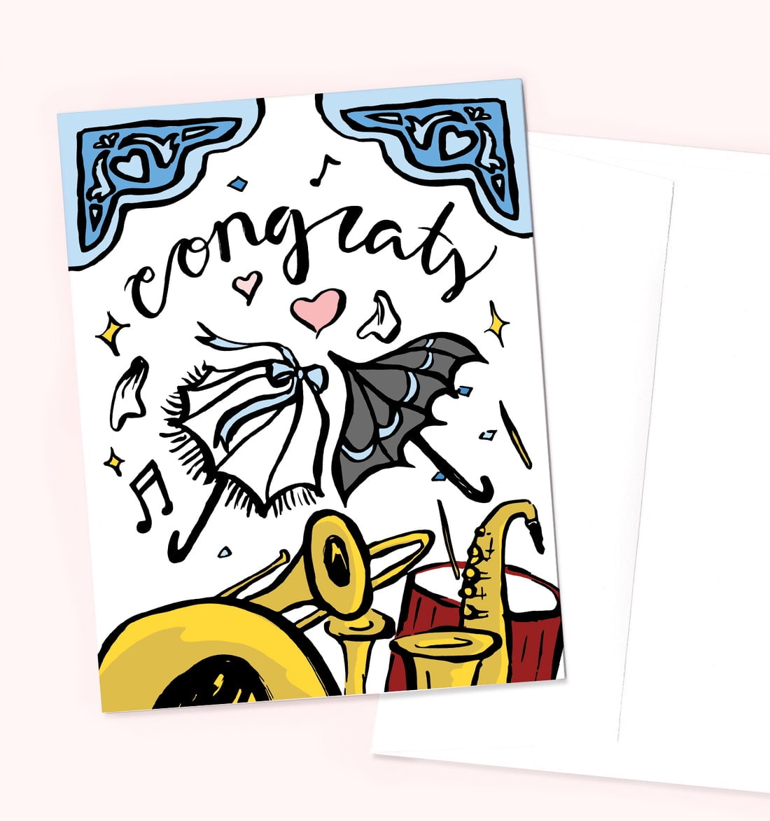 Congrats Card with Musical Theme – Fun and Colorful Illustration ...