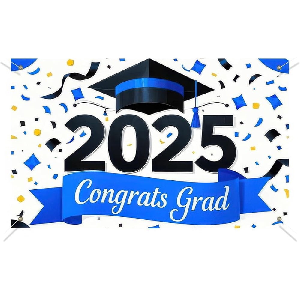 Congrats Class of 2025 Graduation Decorations Backdrop 71x43 Inch ...