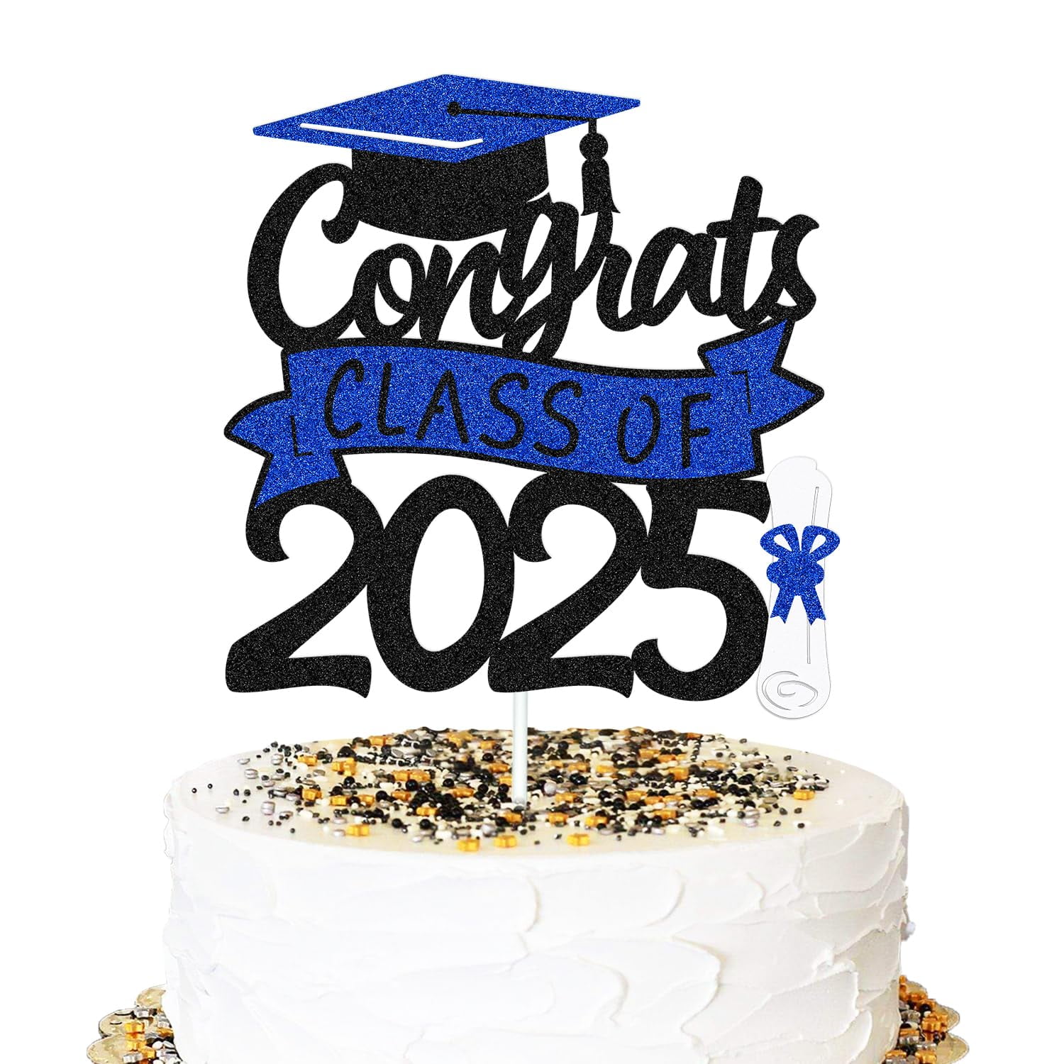 Congrats Class of FEV6 2025 Cake Topper Congrats Grad Cap Diploma Theme ...