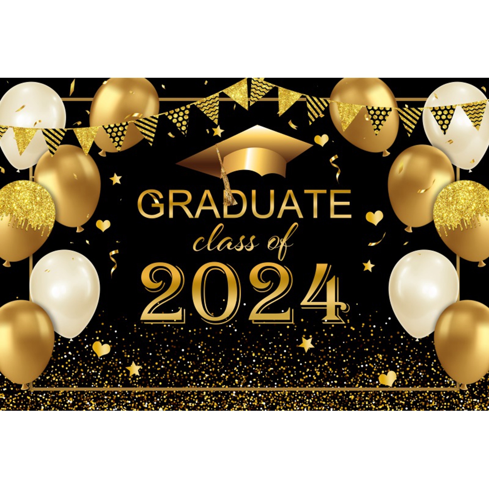 Congrats Class Of 2024 Graduation Backdrops Photography Scholar Cap ...