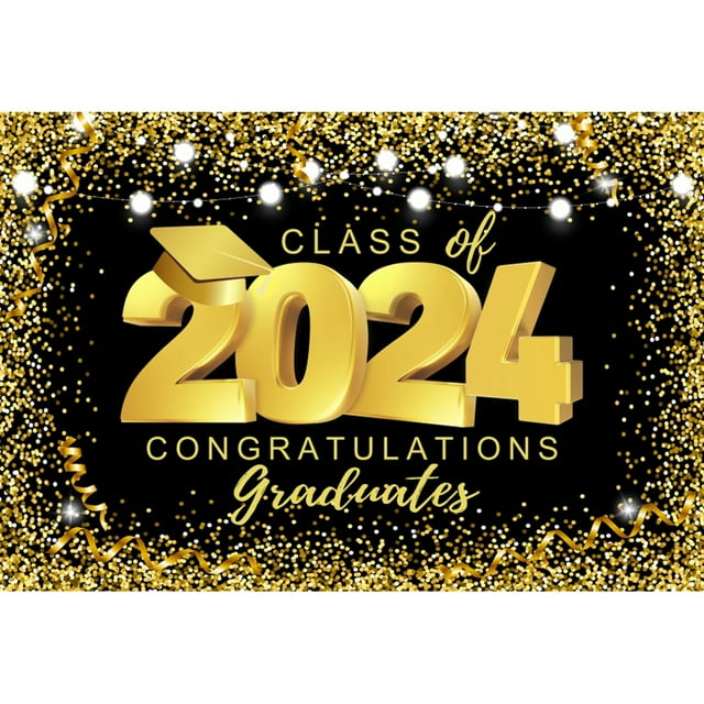 Congrats Class Of 2024 Graduation Backdrops Photography Scholar Cap ...