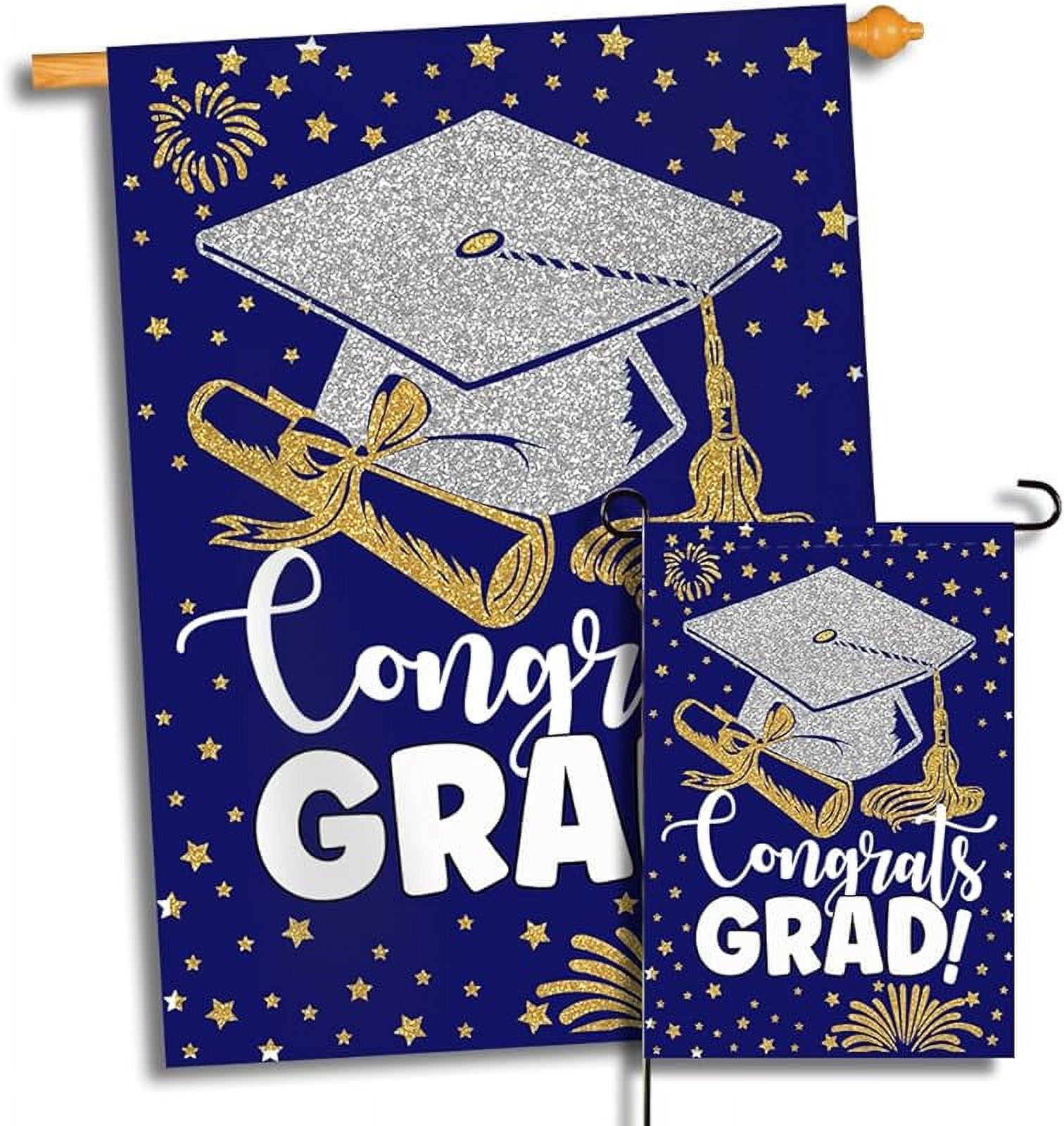 Congrats Class Of 2024 Graduation Garden Flag, Set 2 House Flag 28 x 40 ...