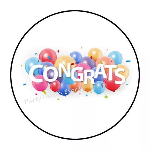 Congrats Congratulations Sticker Party Favors Sticker Envelope Seals ...