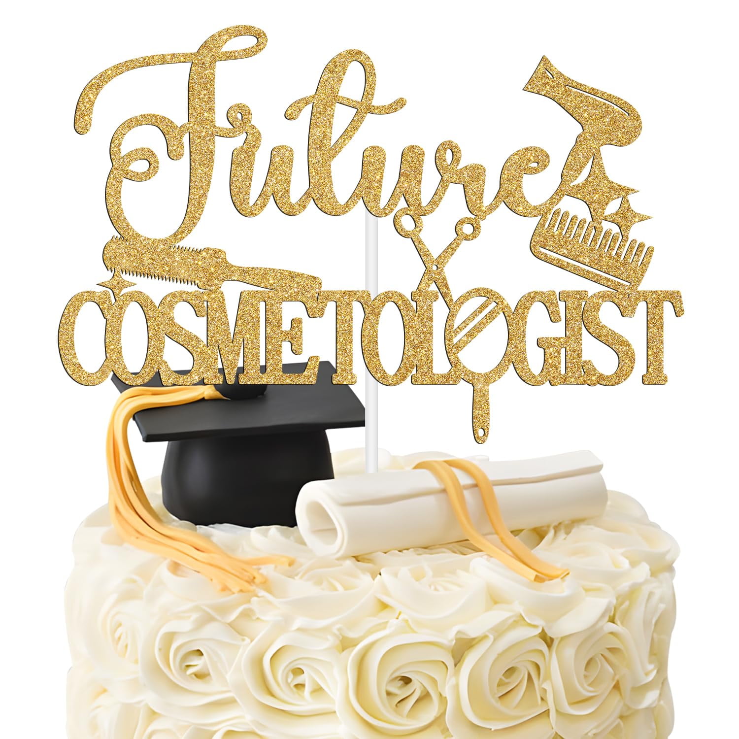 Congrats Cosmetologist Cake Topper, Congrats Barber/I ITL1 Will Cut You ...