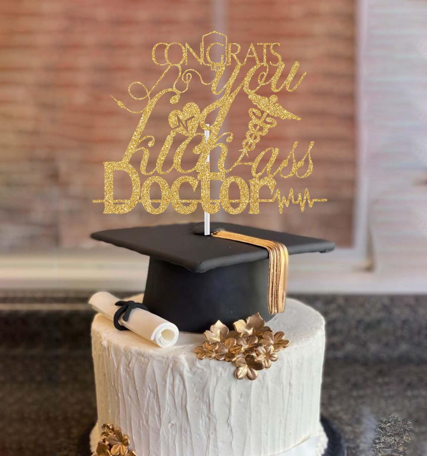 Congrats Doctor Cake AJH3 Topper, 2025 Medical School Graduation ...