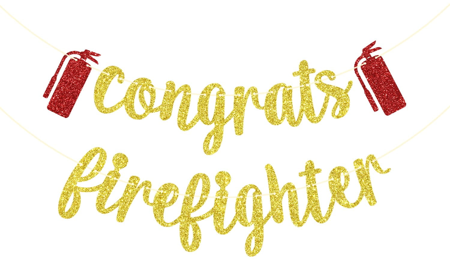 Congrats Firefighter Banner, Firefighter Graduation Party Decor, Future ...