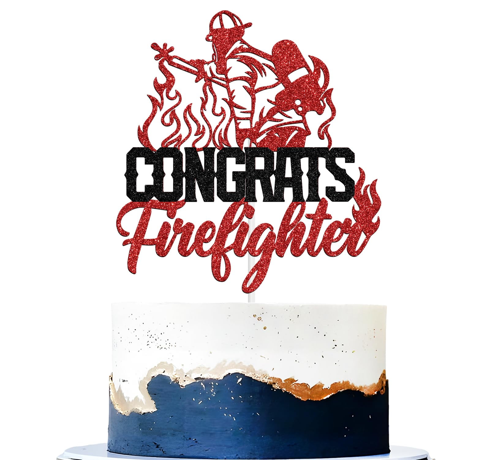Congrats Firefighter Cake Topper, Class of RST1 2025/Congrats Grad ...