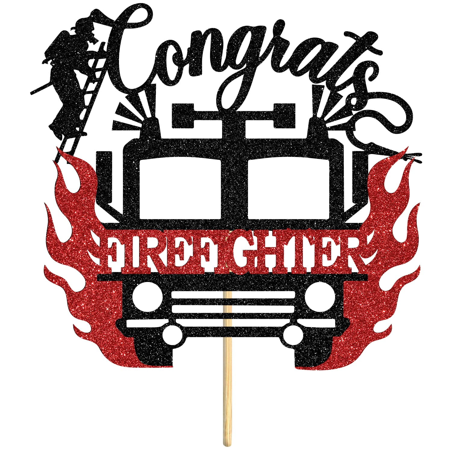 Congrats Firefighter Cake Topper, Congrats Grad/Future RST1 Fireman ...