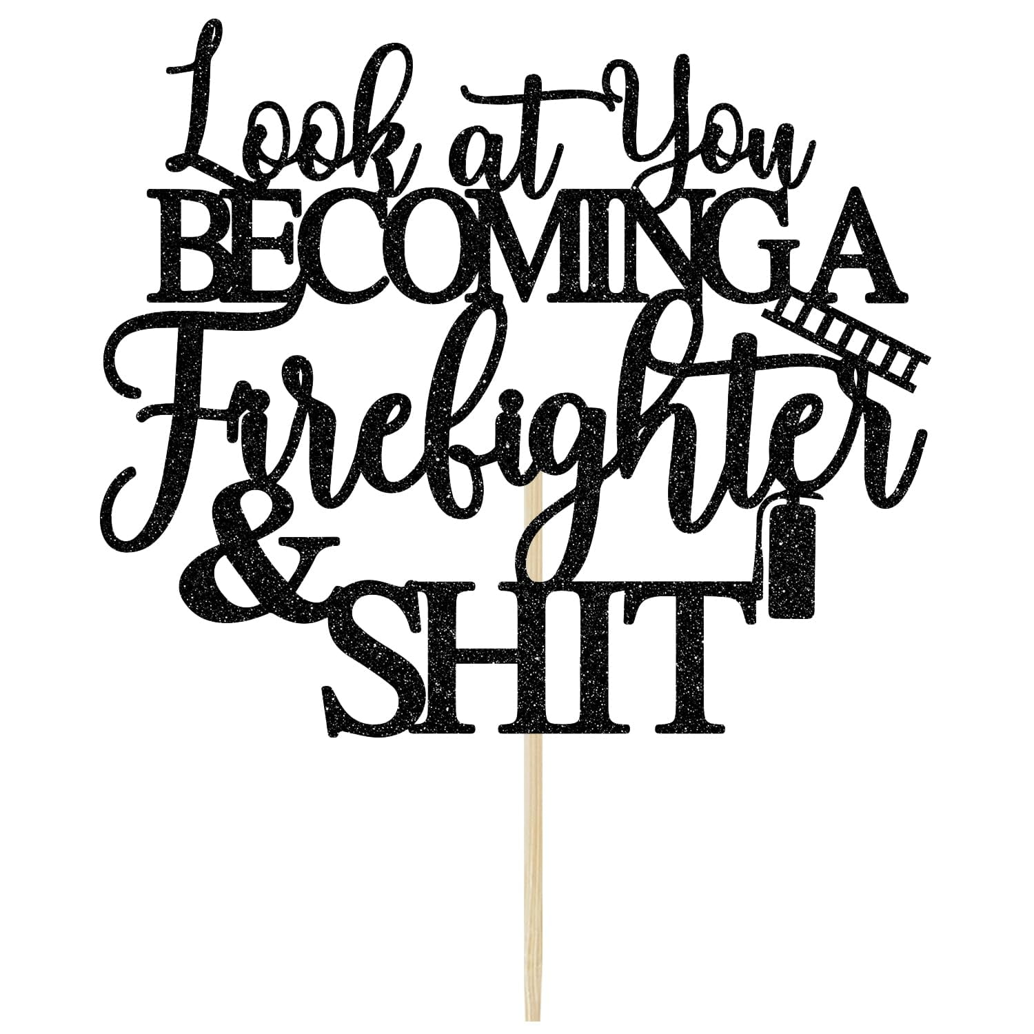 Congrats Firefighter CakeTRDN Topper, Firefighter Graduation Cake Decor ...