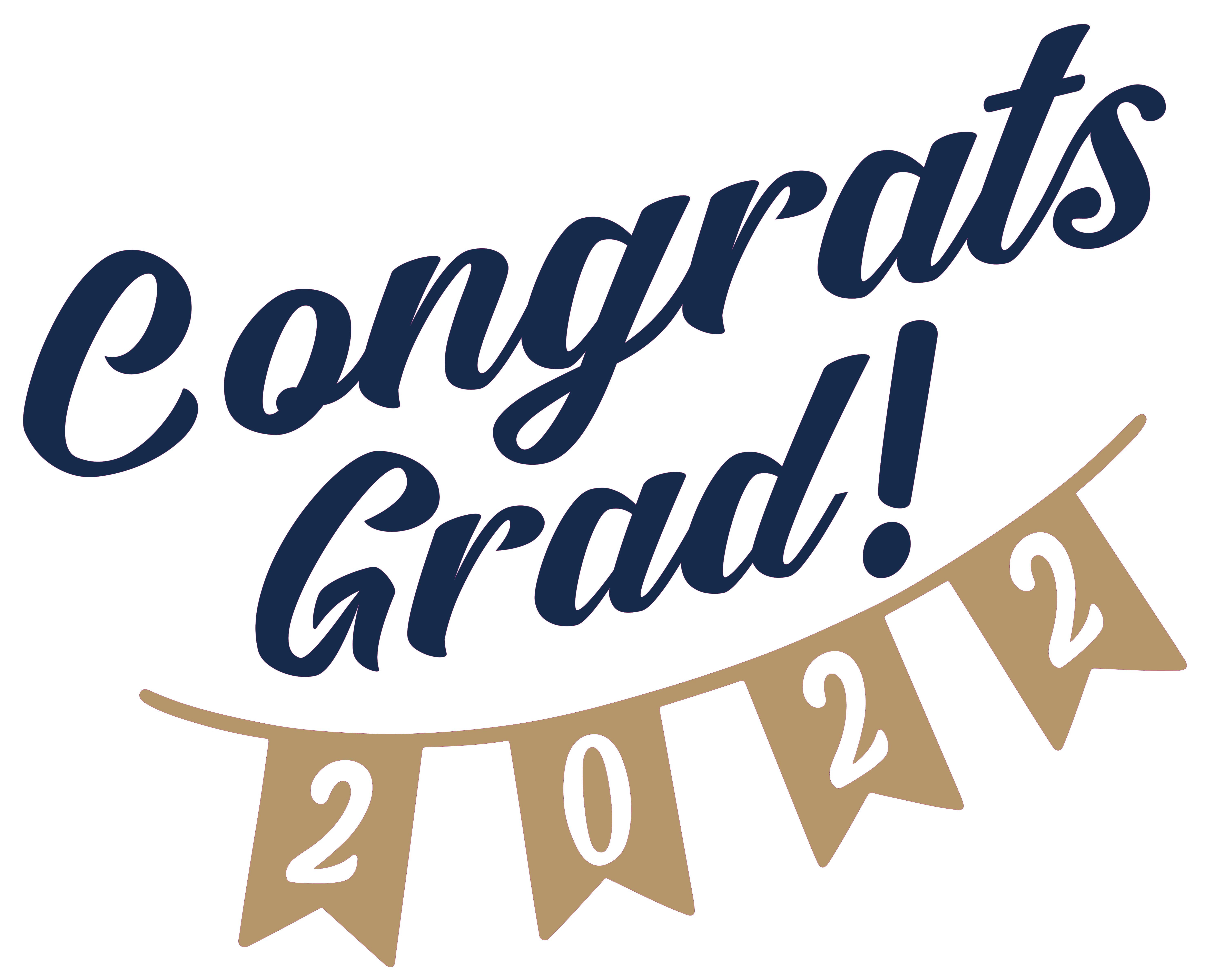 Congrats Grad 2022 Lettering Art Vinyl Decoration Multicolored Art ...