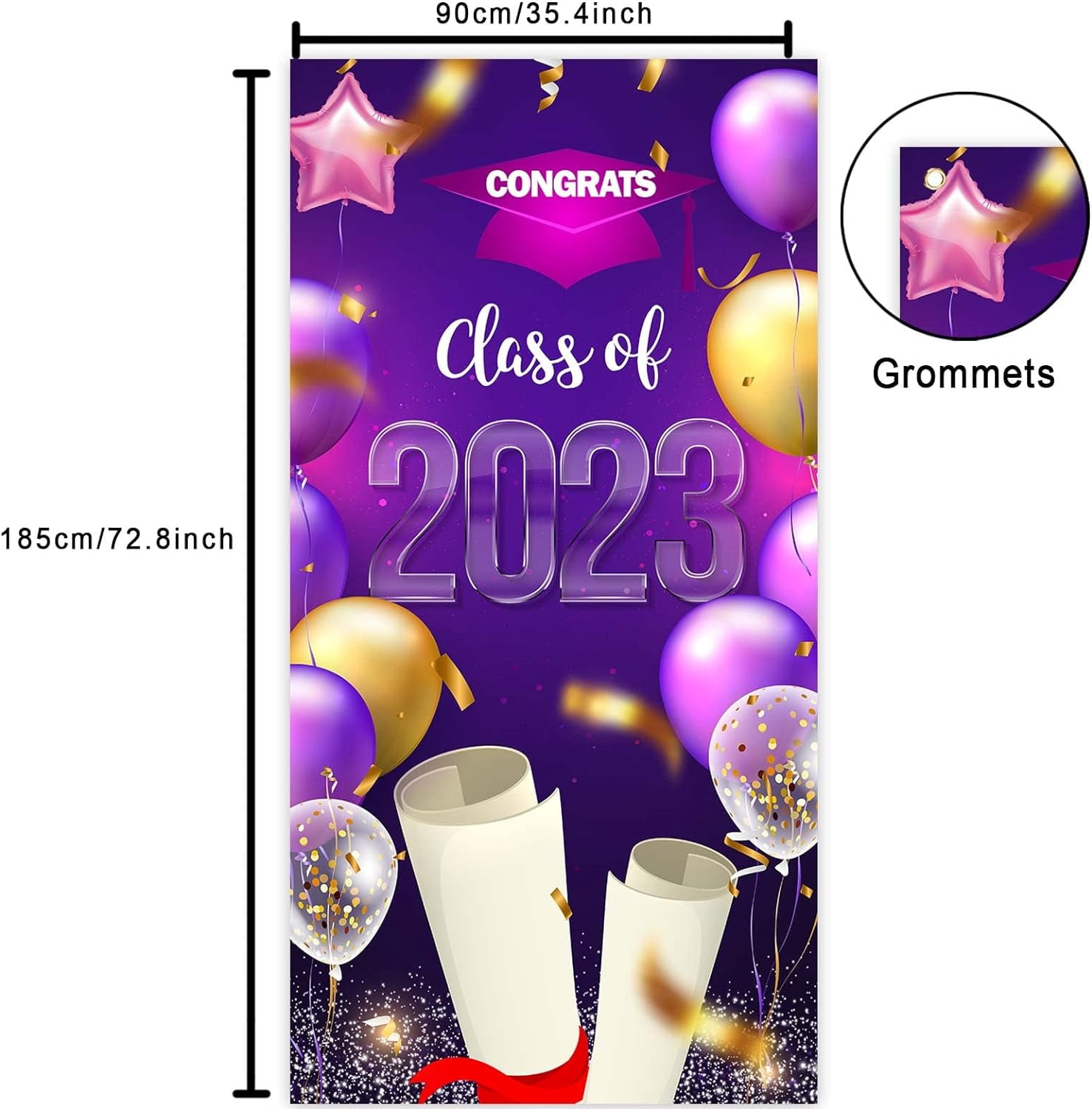 Congrats Grad 2023 Banner Class Of 2023 Backdrop Pre-K Congratulations ...