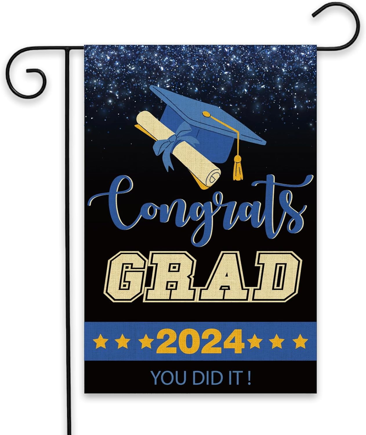Congrats Grad 2024 Garden Flag Class of 2024 Graduation Yard Flag for ...