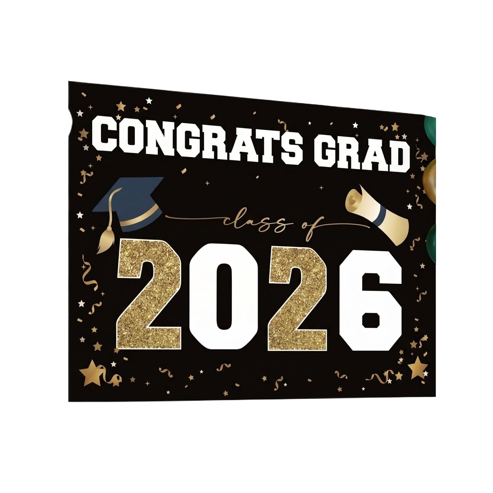 Congrats Grad 2026 Backdrop Banner Large Graduation Party Decorations ...