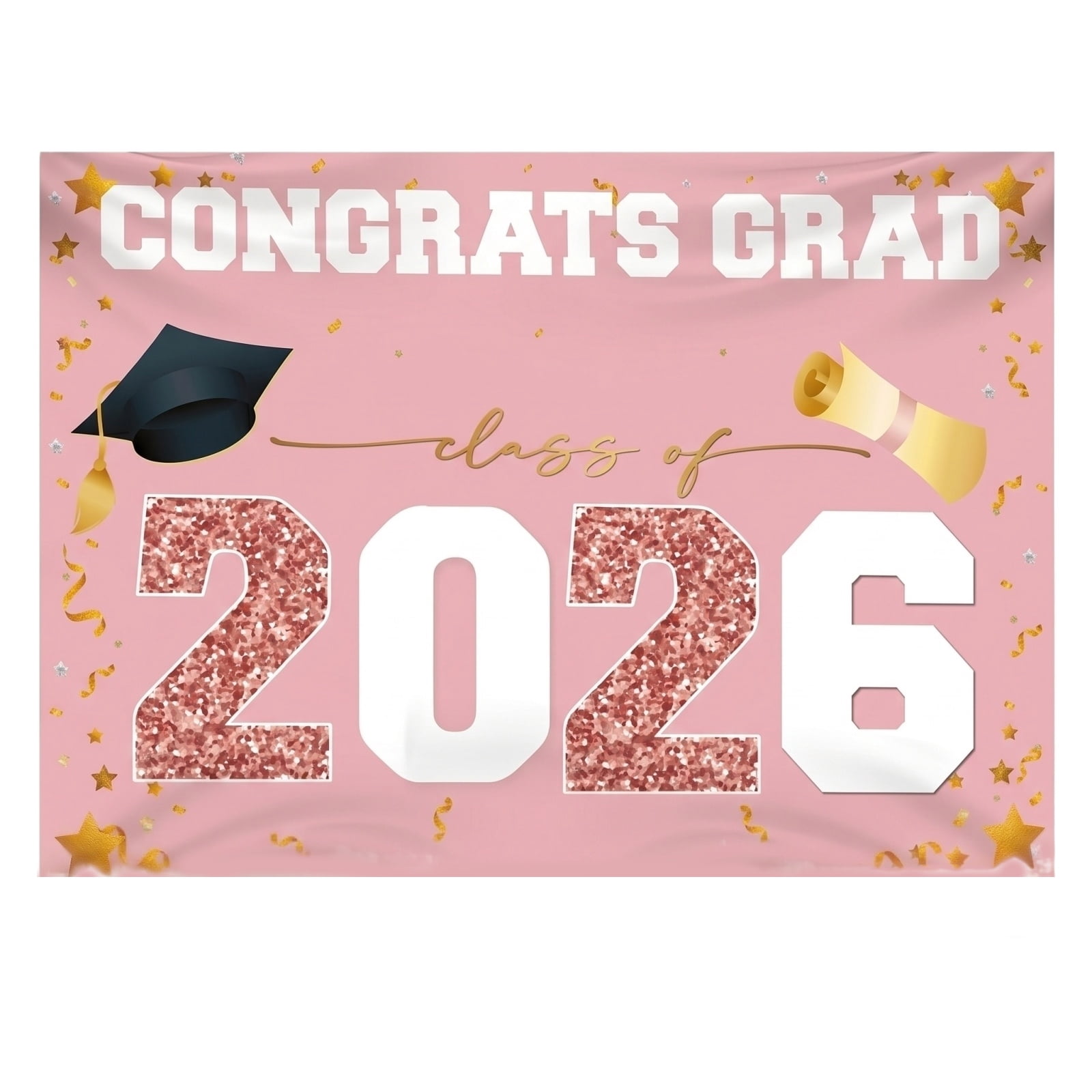 Congrats Grad 2026 Backdrop Banner Large Graduation Party Decorations ...