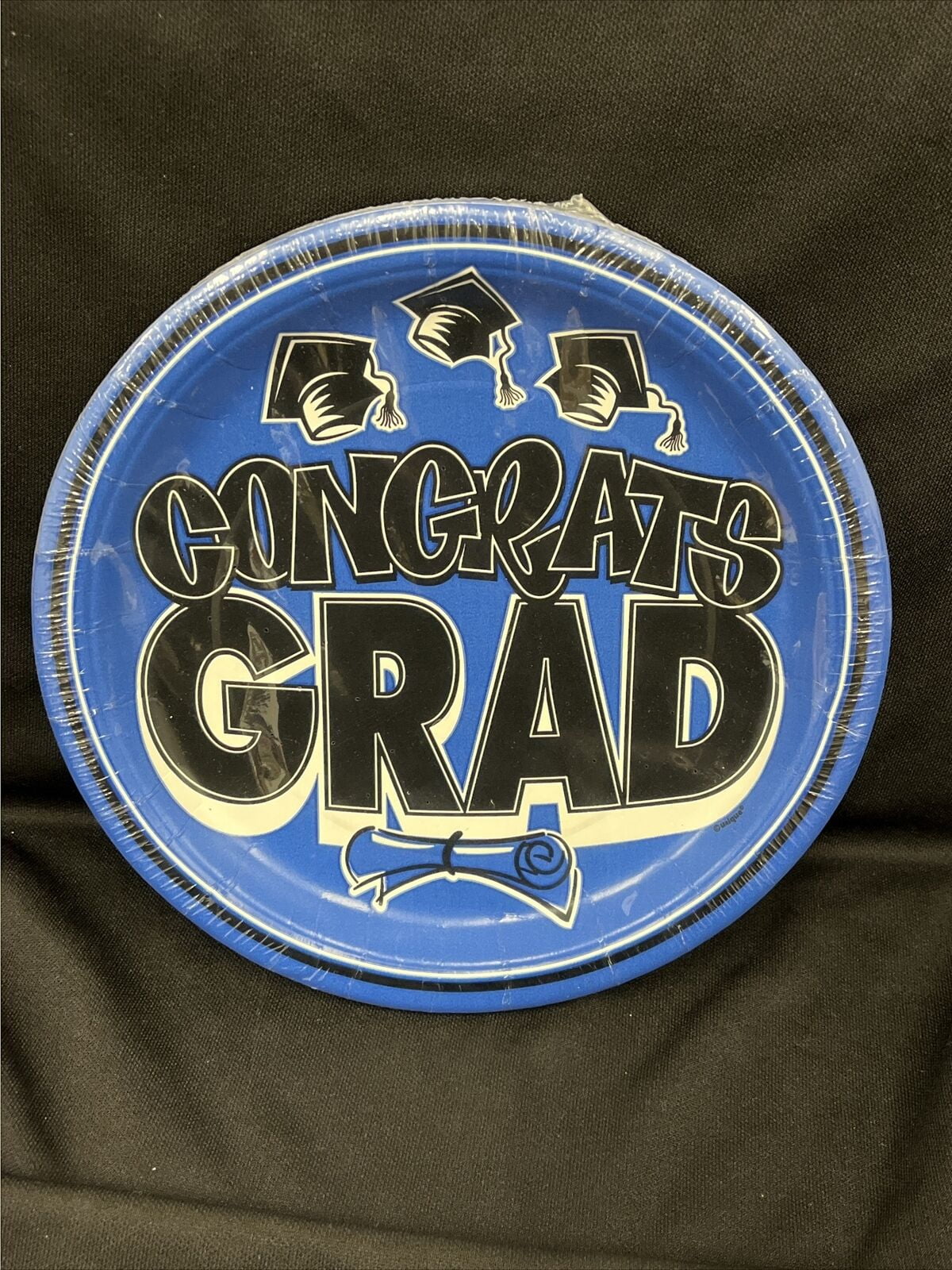 Congrats Grad 9" Plate Royal Blue 20ct - Walmart.com