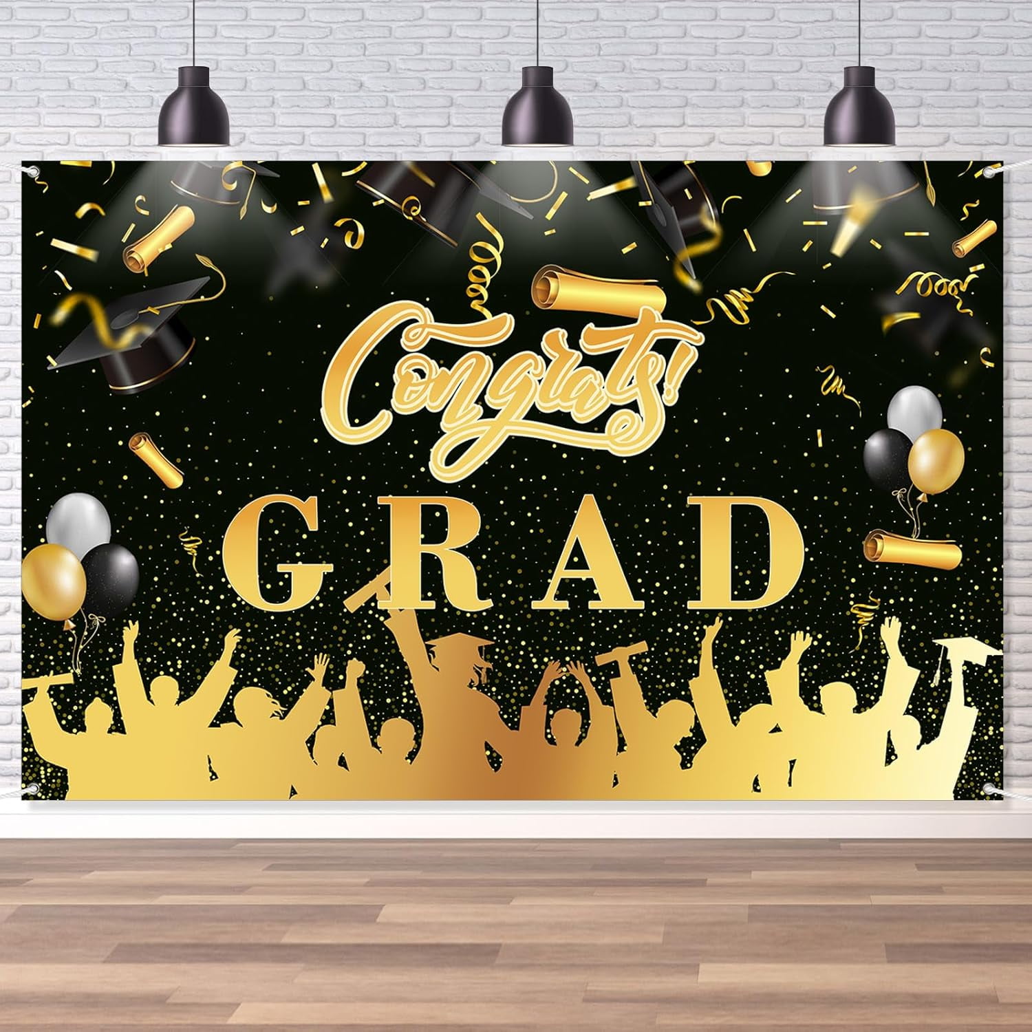 Congrats Grad Backdrop, Congrats Grad Party Decorations Prom Party ...