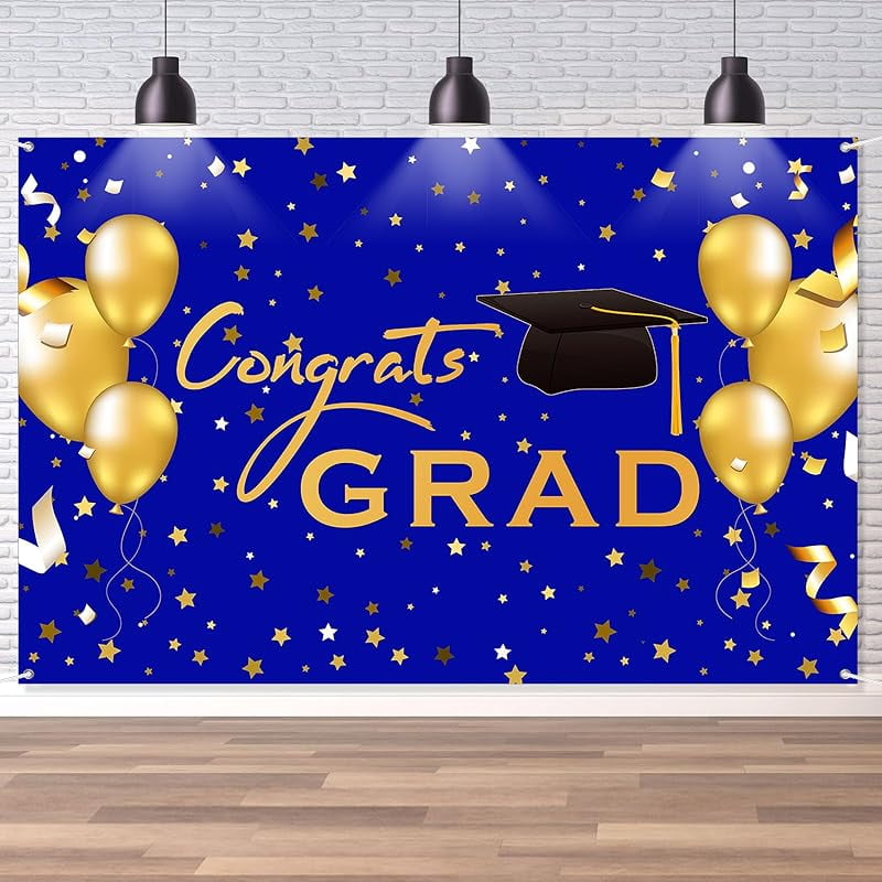 Congrats Grad Backdrop, Congrats Grad Party Decorations Prom Party ...