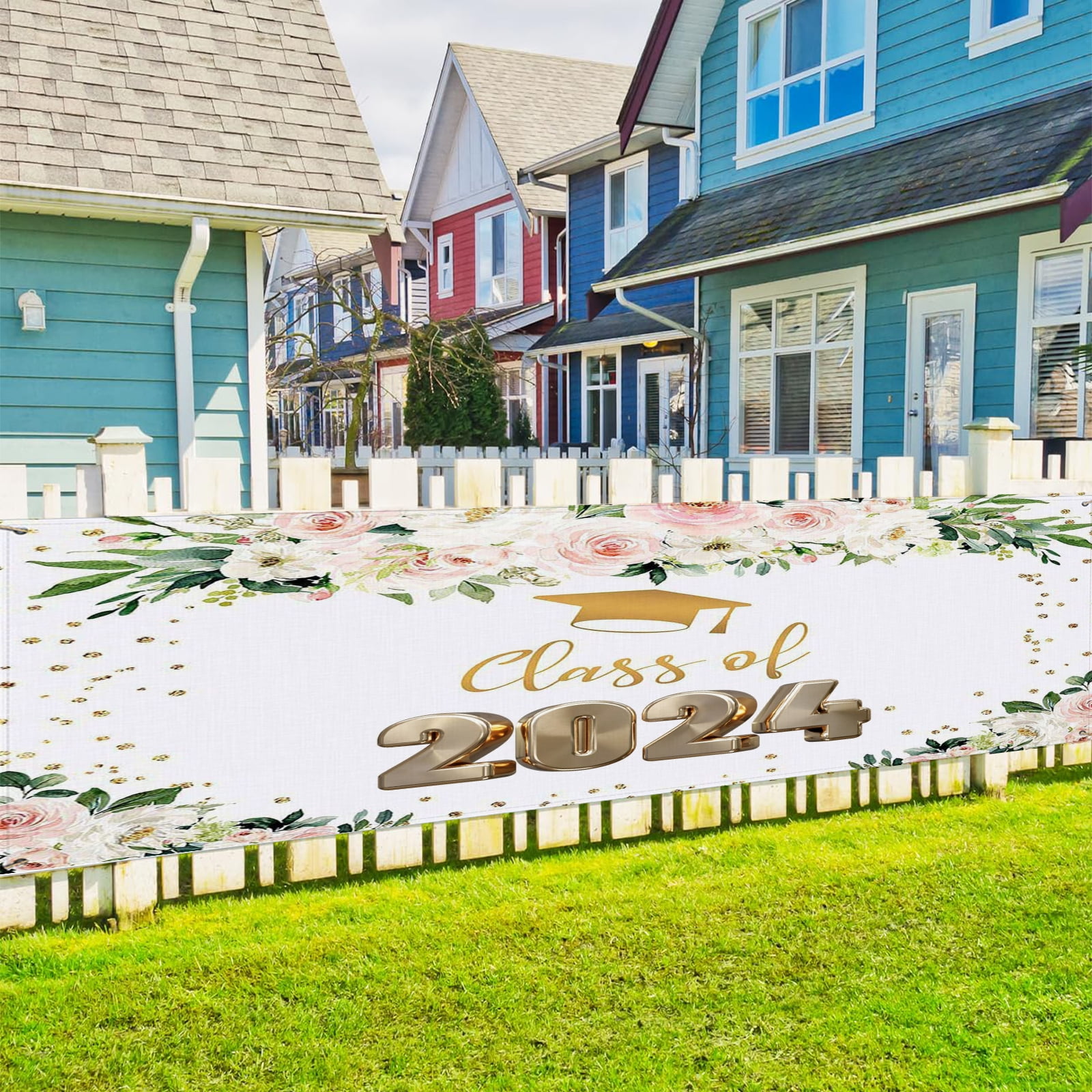 Congrats Grad Backdrop - Red Graduation Backdrop for Graduation ...