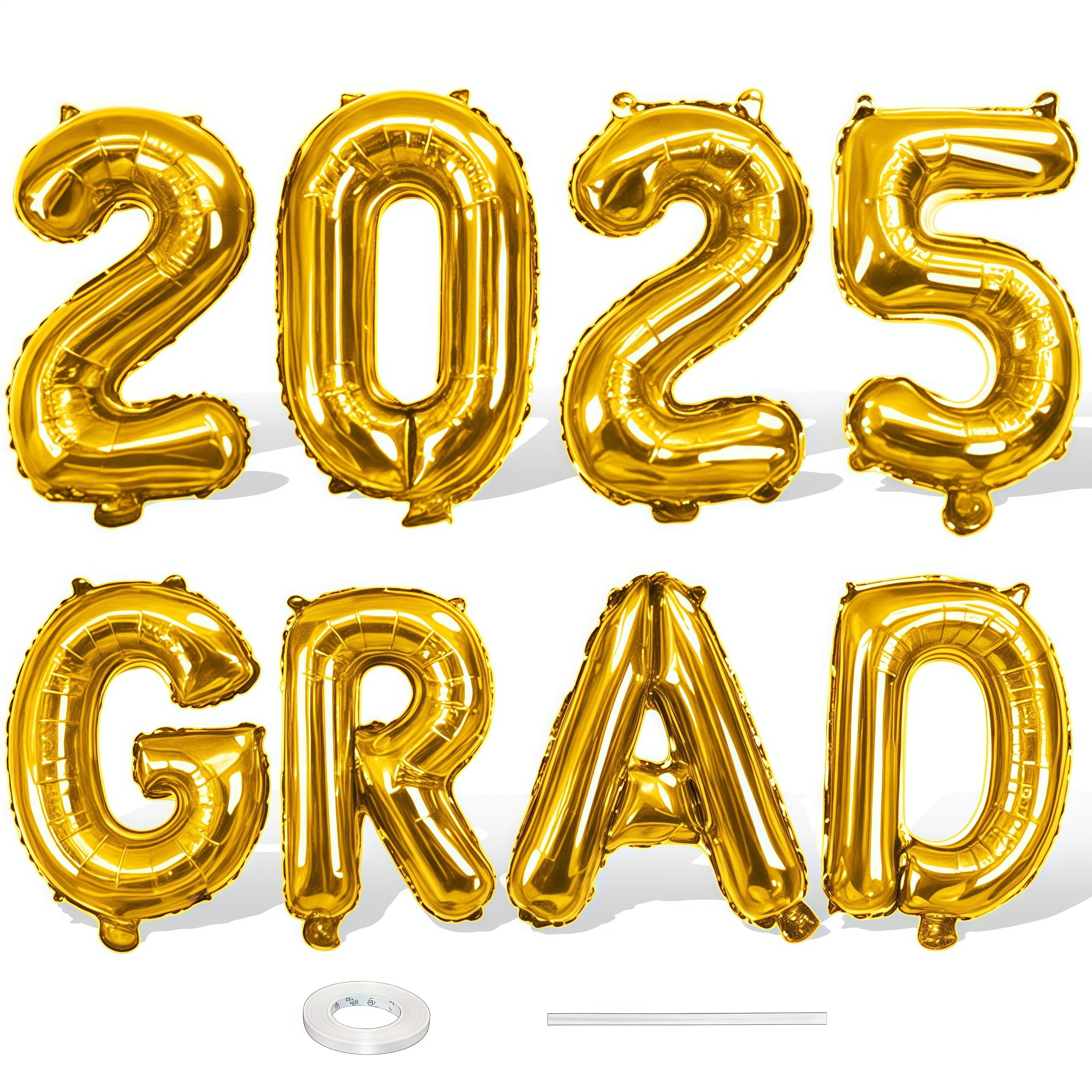 Congrats Grad Balloons, MMF7 16 Inch Metallic Gold GRAD Foil Balloons ...