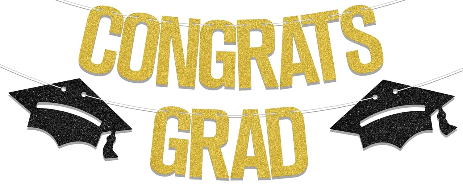 Congrats Grad Banner, Congrats Grad 2024 Decorations, Class Of 2024 ...