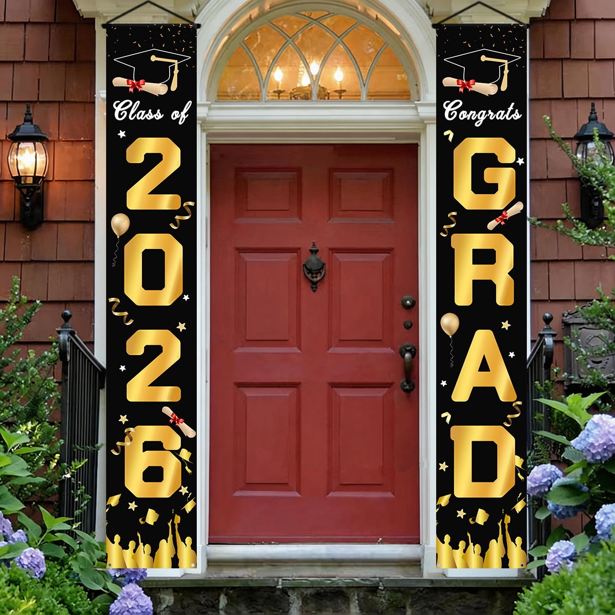 Congrats Grad Banner Graduation Decoration Yard Sign Class of 2026 ...