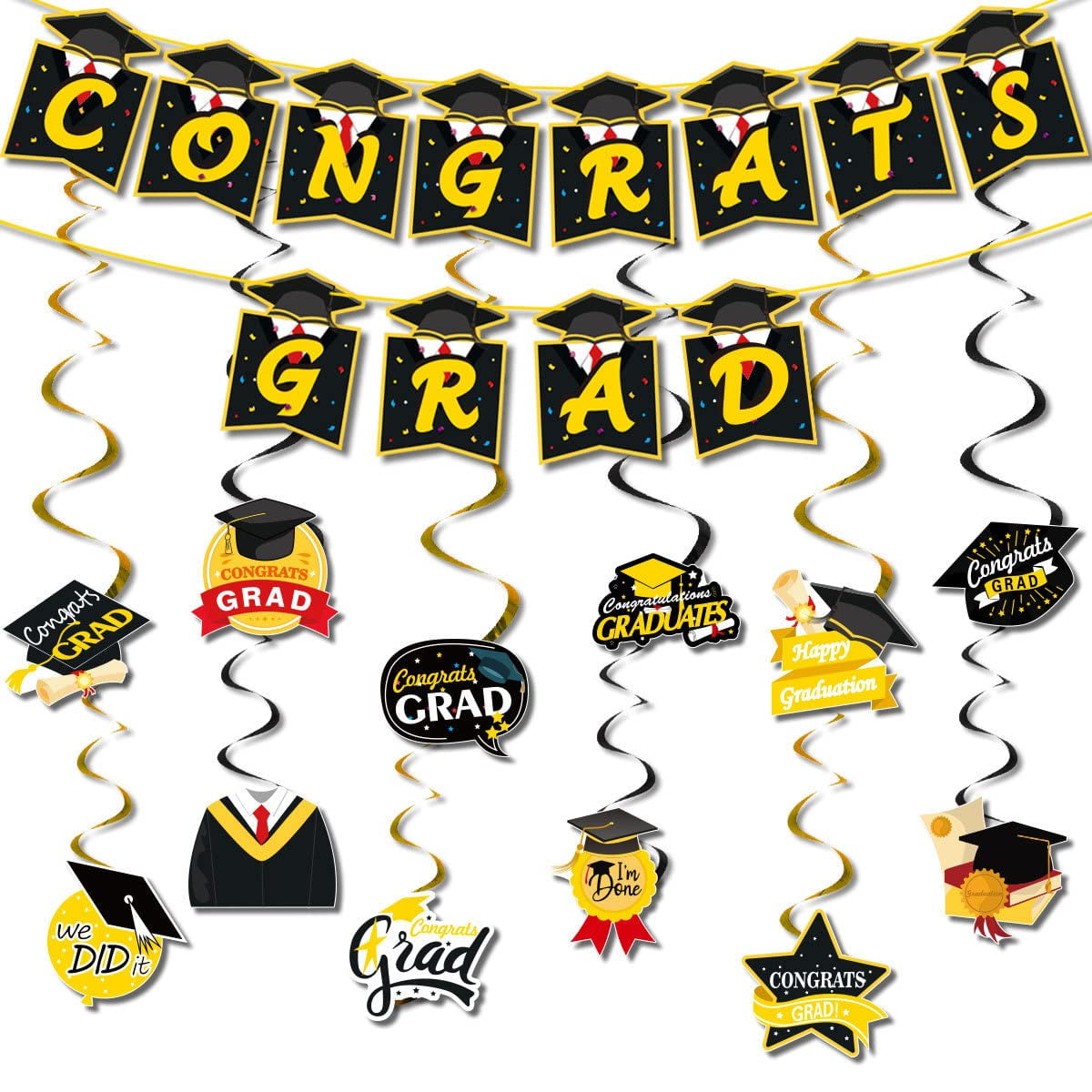 Congrats Grad Banner Sign- MMF7 Congratulations Graduate Celebration ...