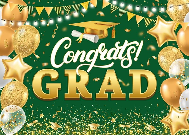 Congrats Grad Beautiful Backdrop Congratulations Backdrops Blue and ...