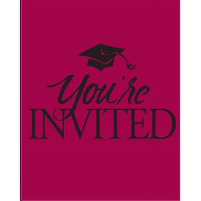 Congrats Grad Burgundy Invitations 25 Per Pack - Walmart.com