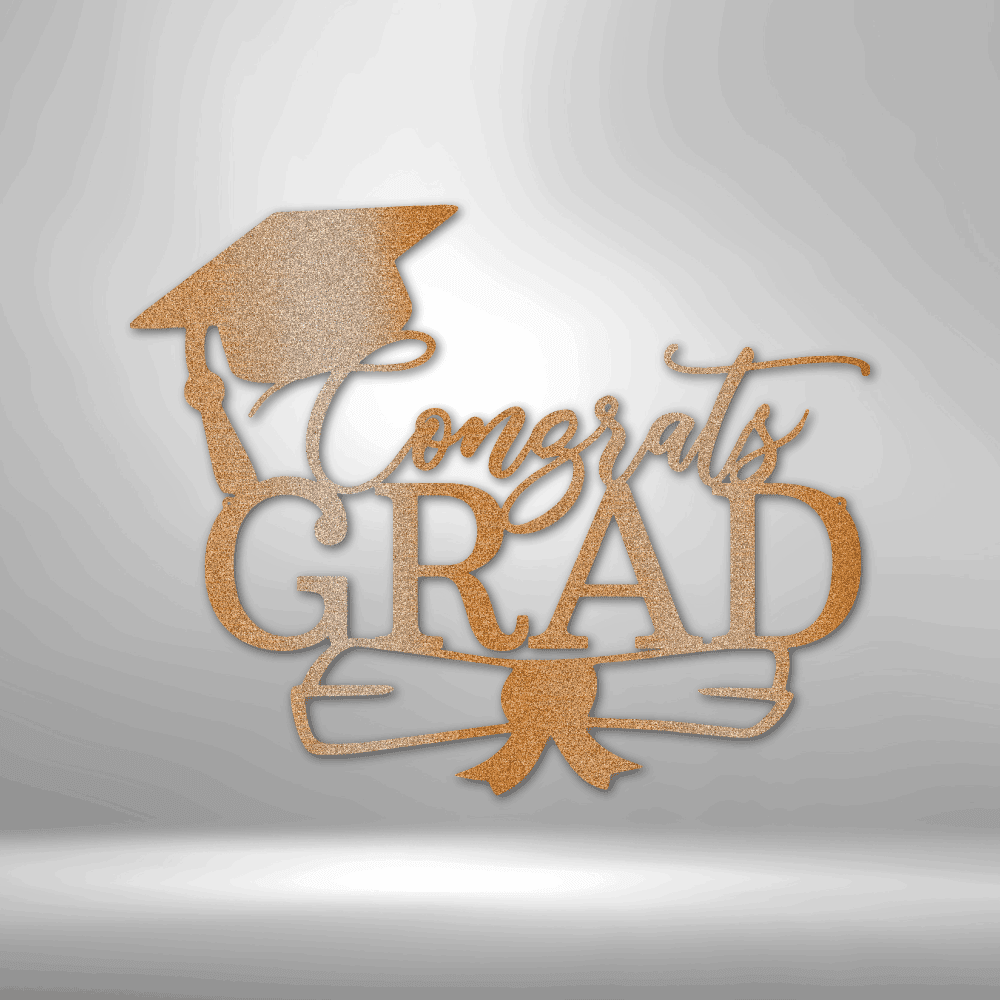 Congrats Grad Cap Steel Sign Laser Cut Powder Coated Home & Office ...