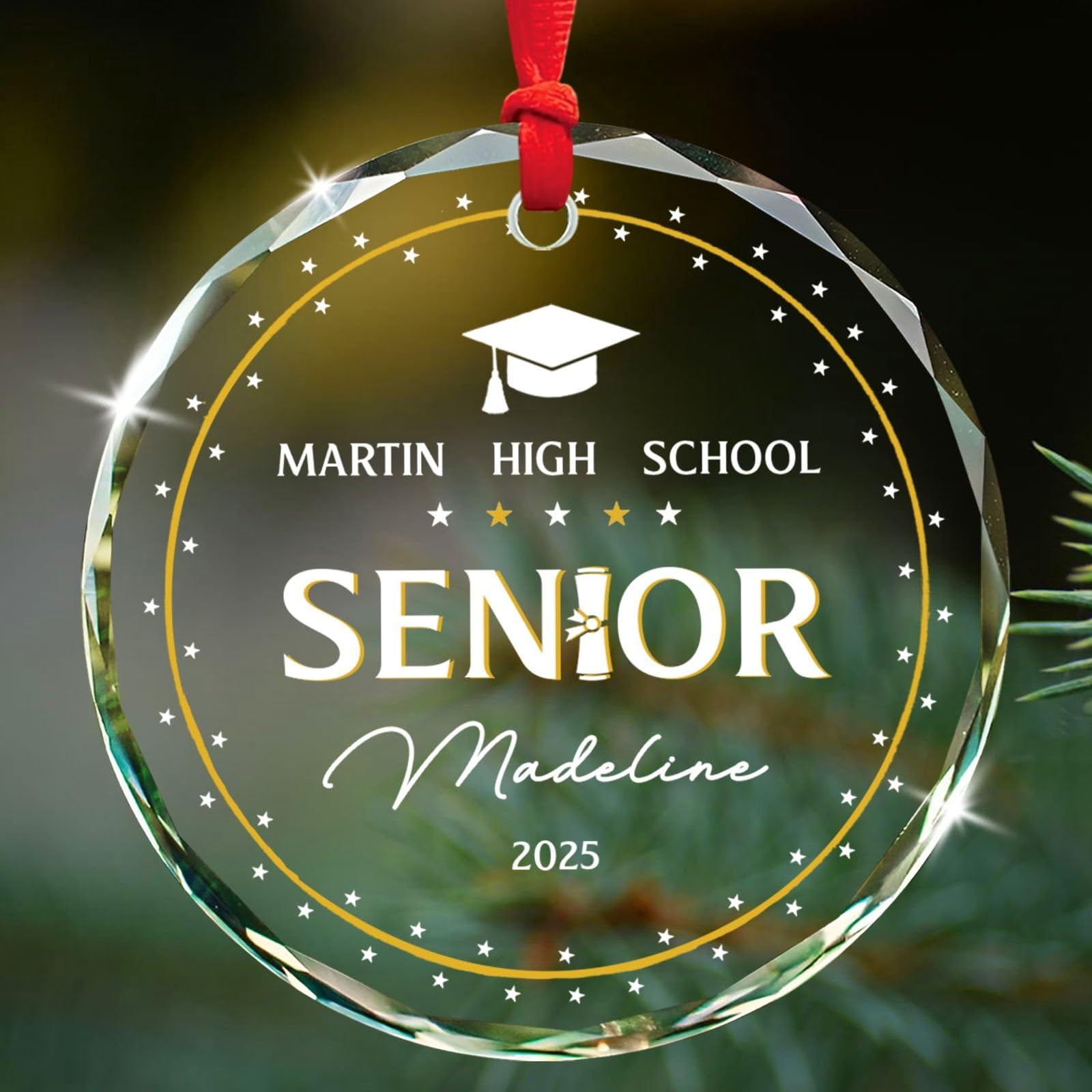 Congrats Grad Christmas Ornament 2025, Personalized Name & School Name ...