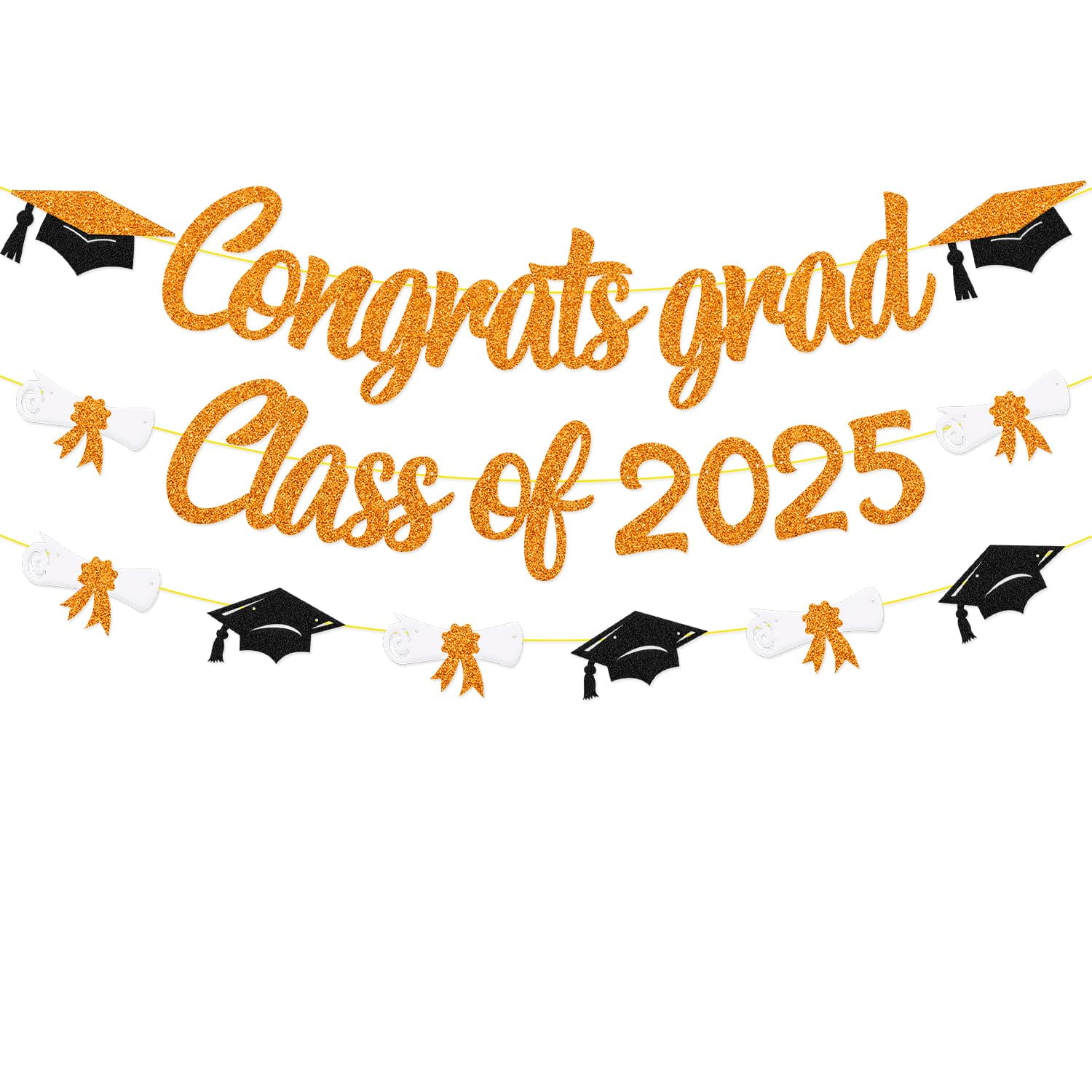 Congrats Grad Class of RRF12 2025 Banner Graduation Cap Diploma Theme ...