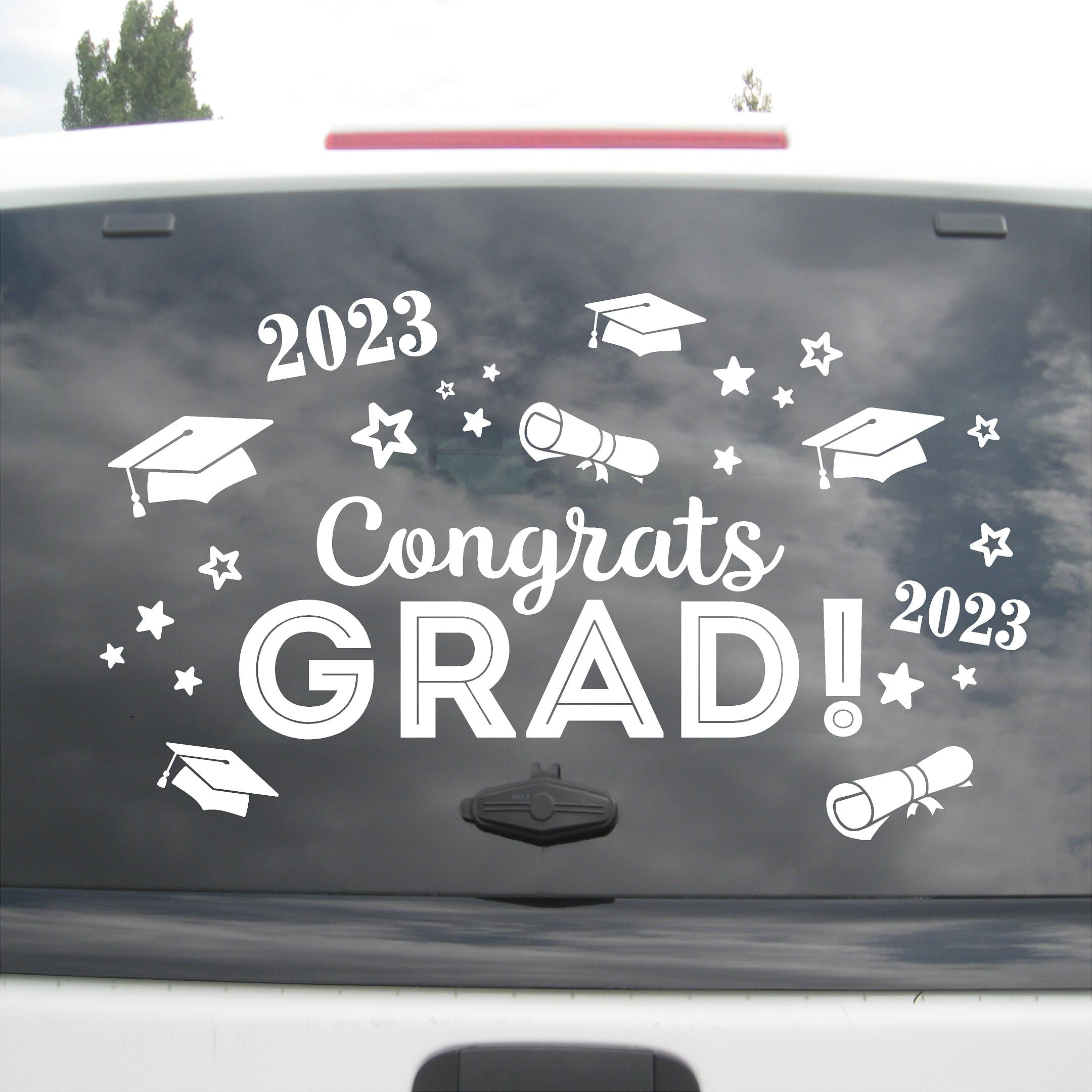 Congrats Grad! Class of (current year) Graduation Cap Car Decorating ...