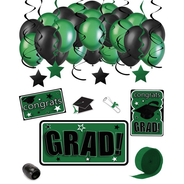 Congrats Grad Deluxe Graduation School Colors Decoration Pack, 68pc ...