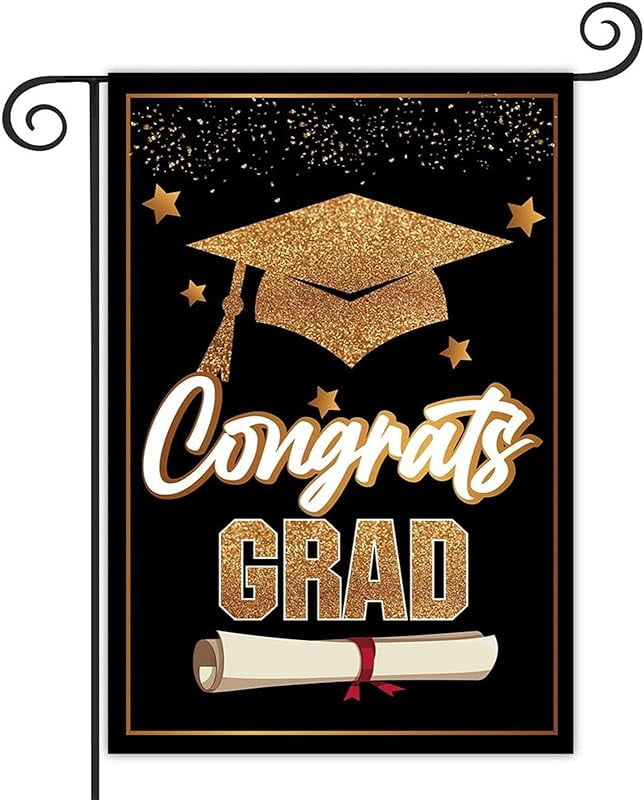 Congrats Grad Garden Flag 2025 Graduation Flag Graduation Yard Sign ...