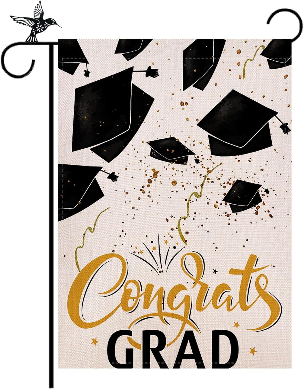 Congrats Grad Garden Flag Vertical Double Sided Diploma Cap Class Of ...
