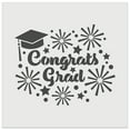 Congrats Grad Graduate Graduation Cap Fireworks Stars DIY Cookie Wall ...