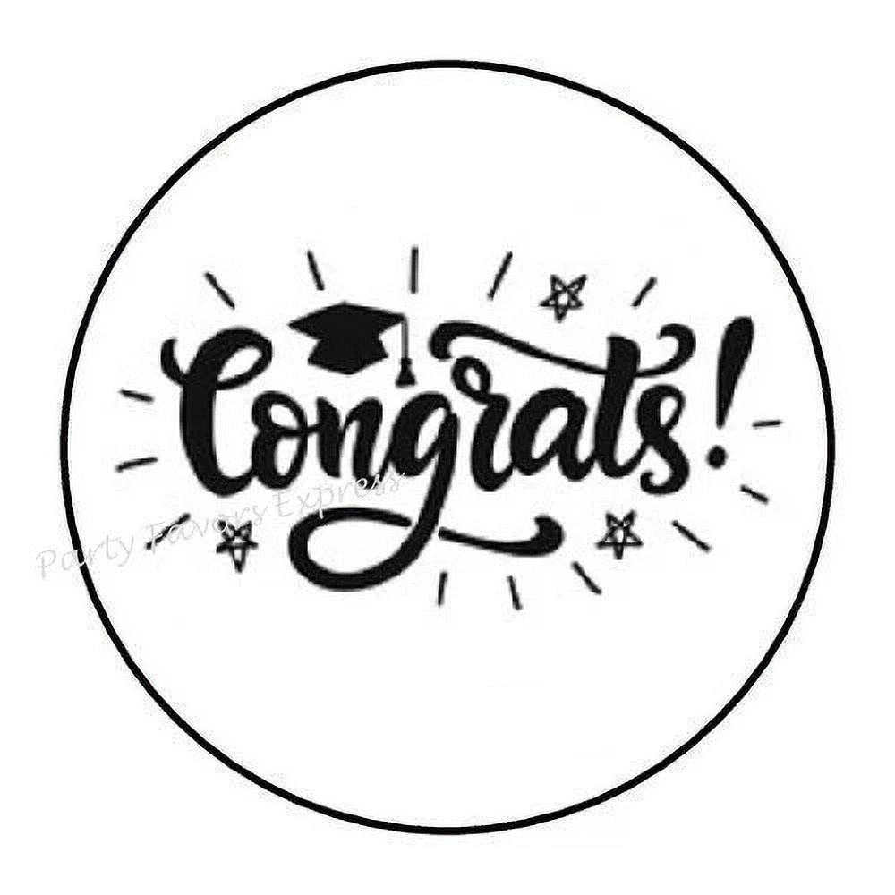 Congrats Grad Graduate Senior 2025 Stickers Phone Decal Water Bottle ...